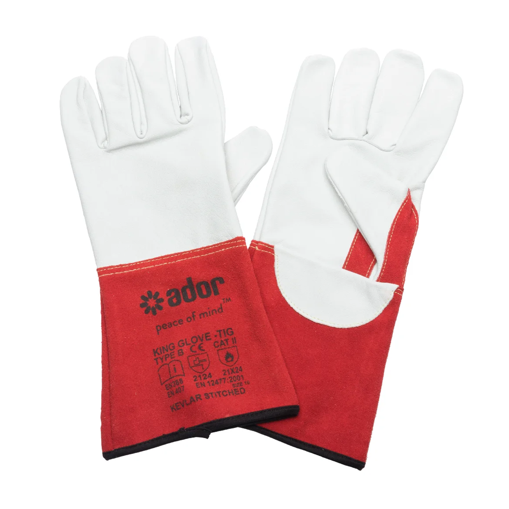 Leather Hand Gloves ADOR Tig (For argon welding) - Industrialshoppy